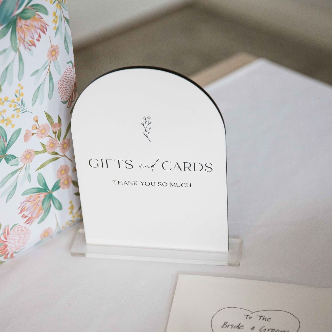 Gifts and Cards Sign | Wedding Signage | Etched Design