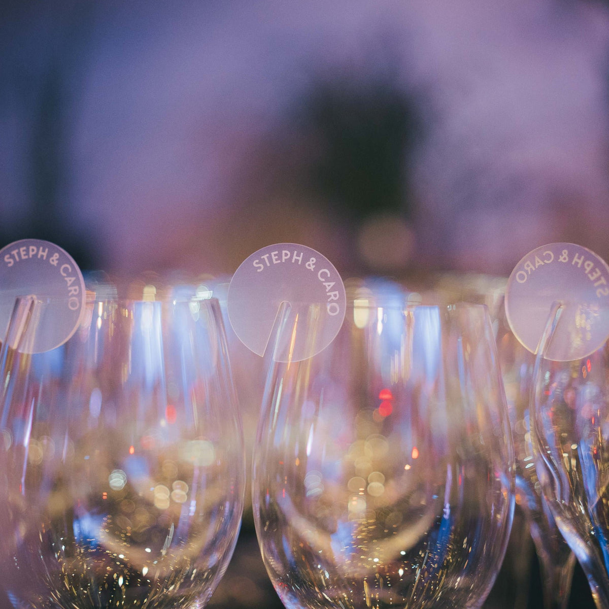 Acrylic Drink Tags | Custom Drink Discs | Etched Design