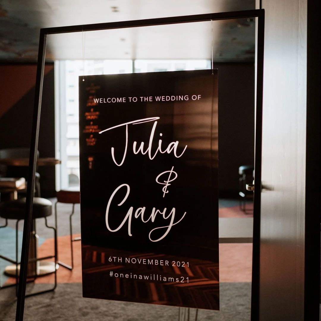 Mirror Welcome Sign | Etched Design