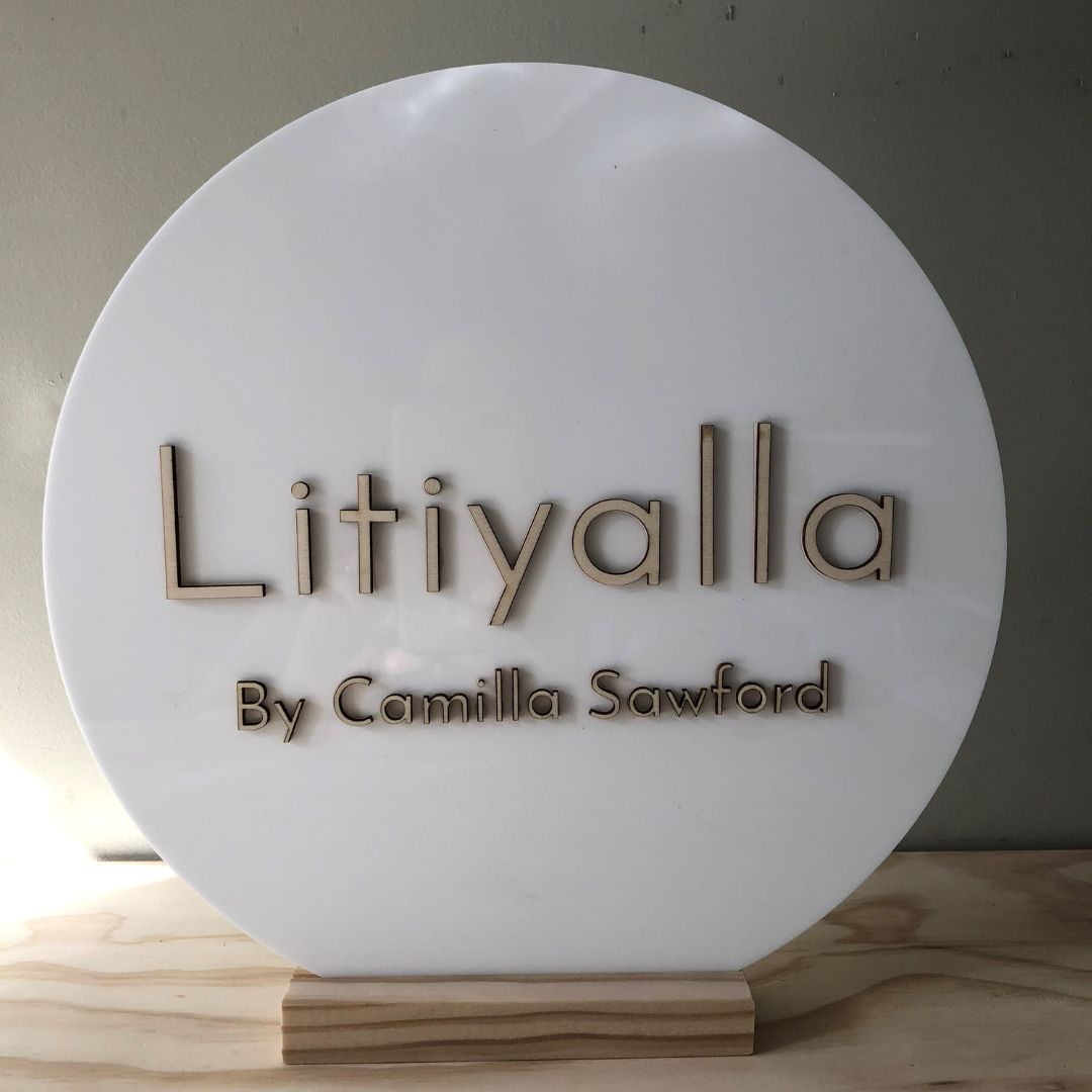 Self Standing Sign | Small Business Sign | Etched Design