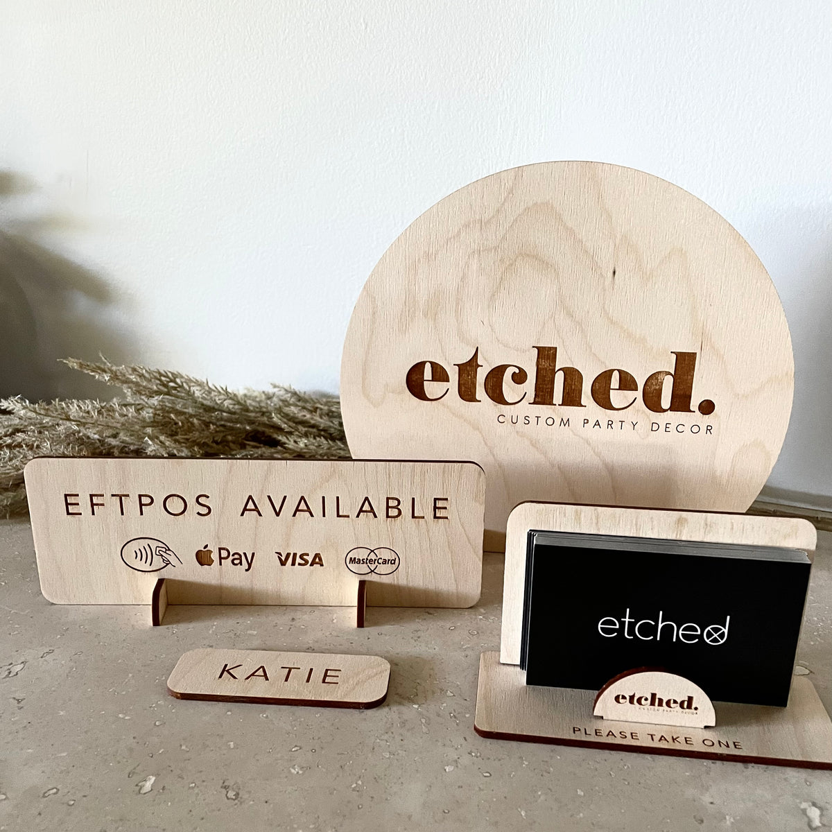Market Stall Signs | Etched Design
